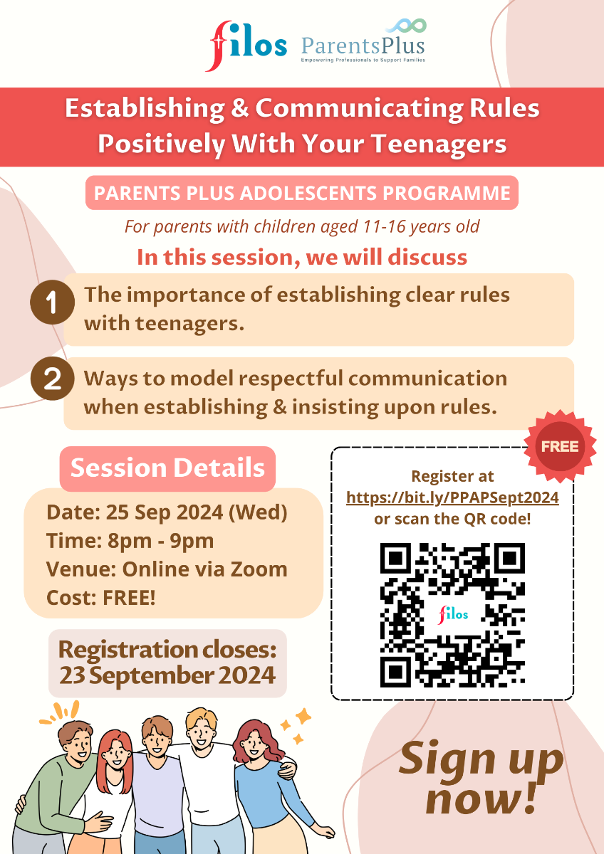 Parents Plus Adolescents Programme (25 Sep)